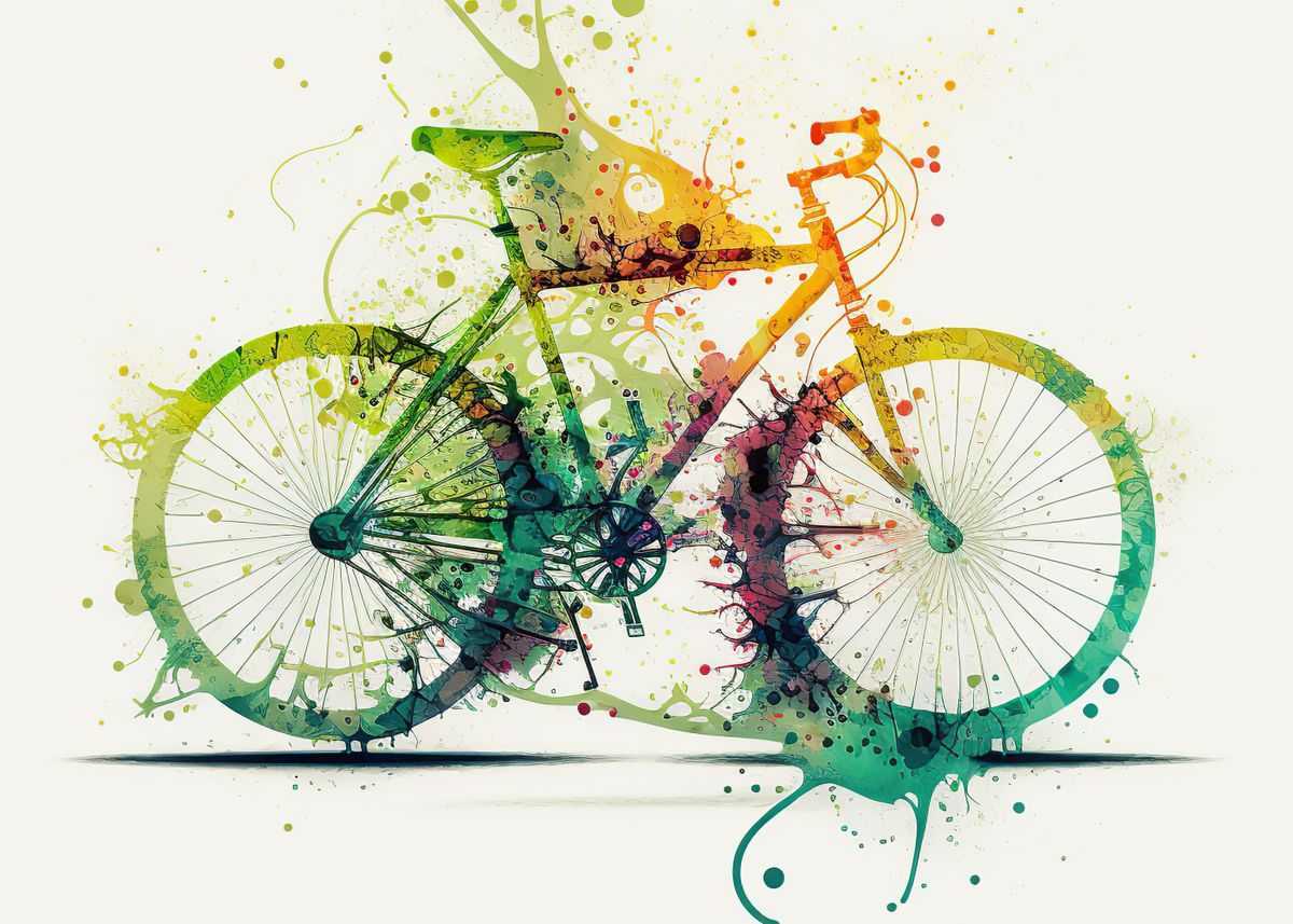 'Bike watercolor ' Poster by Rachelle Mcgrath | Displate