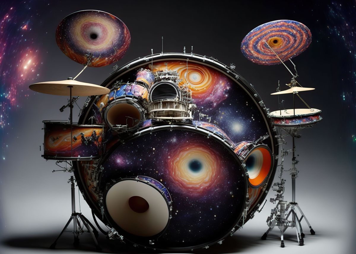 'Drum Fire' Poster, picture, metal print, paint by Rida Santos | Displate