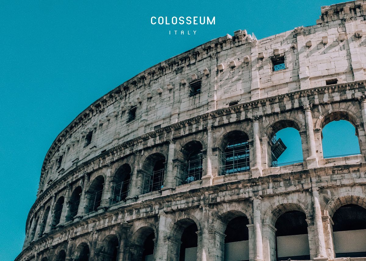 'Colosseum ' Poster, picture, metal print, paint by Famous City | Displate