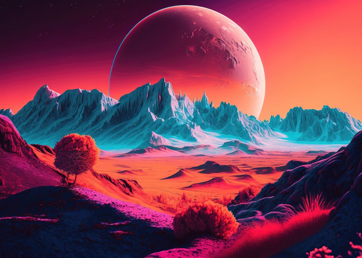 'Galactic Dreams' Poster by MulletMonkey | Displate