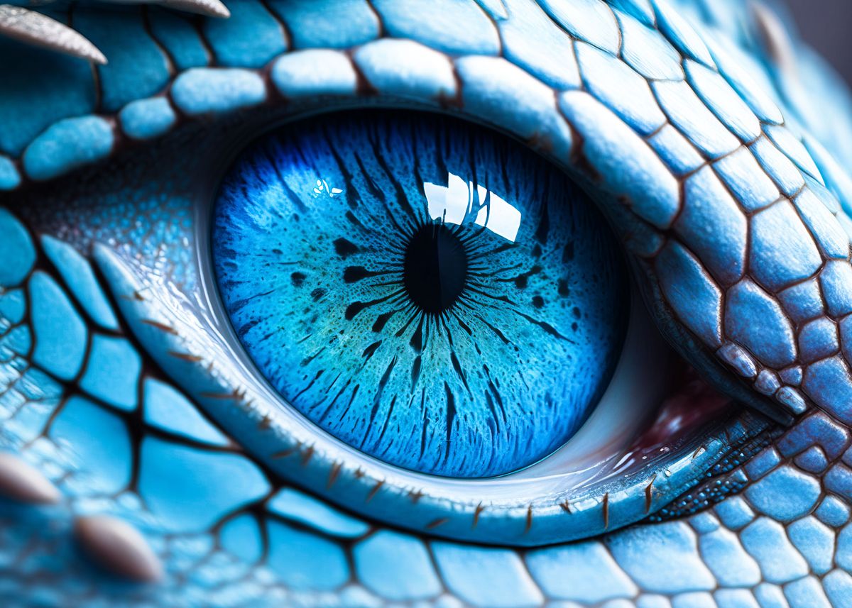 'Fantasy dragon eye' Poster, picture, metal print, paint by Freddie ...