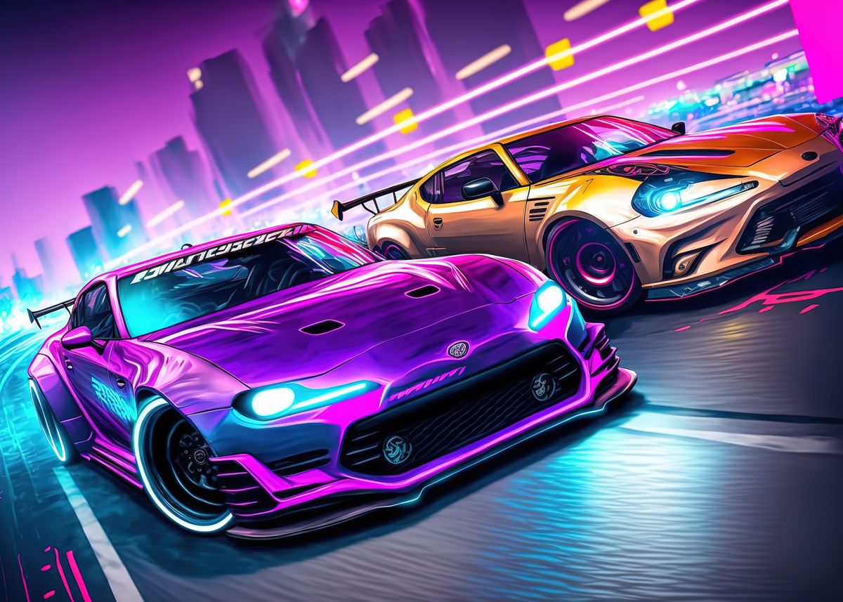 'racing games' Poster, picture, metal print, paint by AlycePreston ...