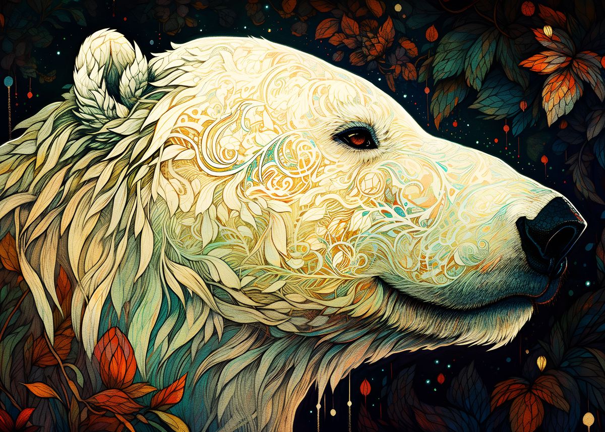 'Abstract painting Bear' Poster, picture, metal print, paint by Fachrul ...