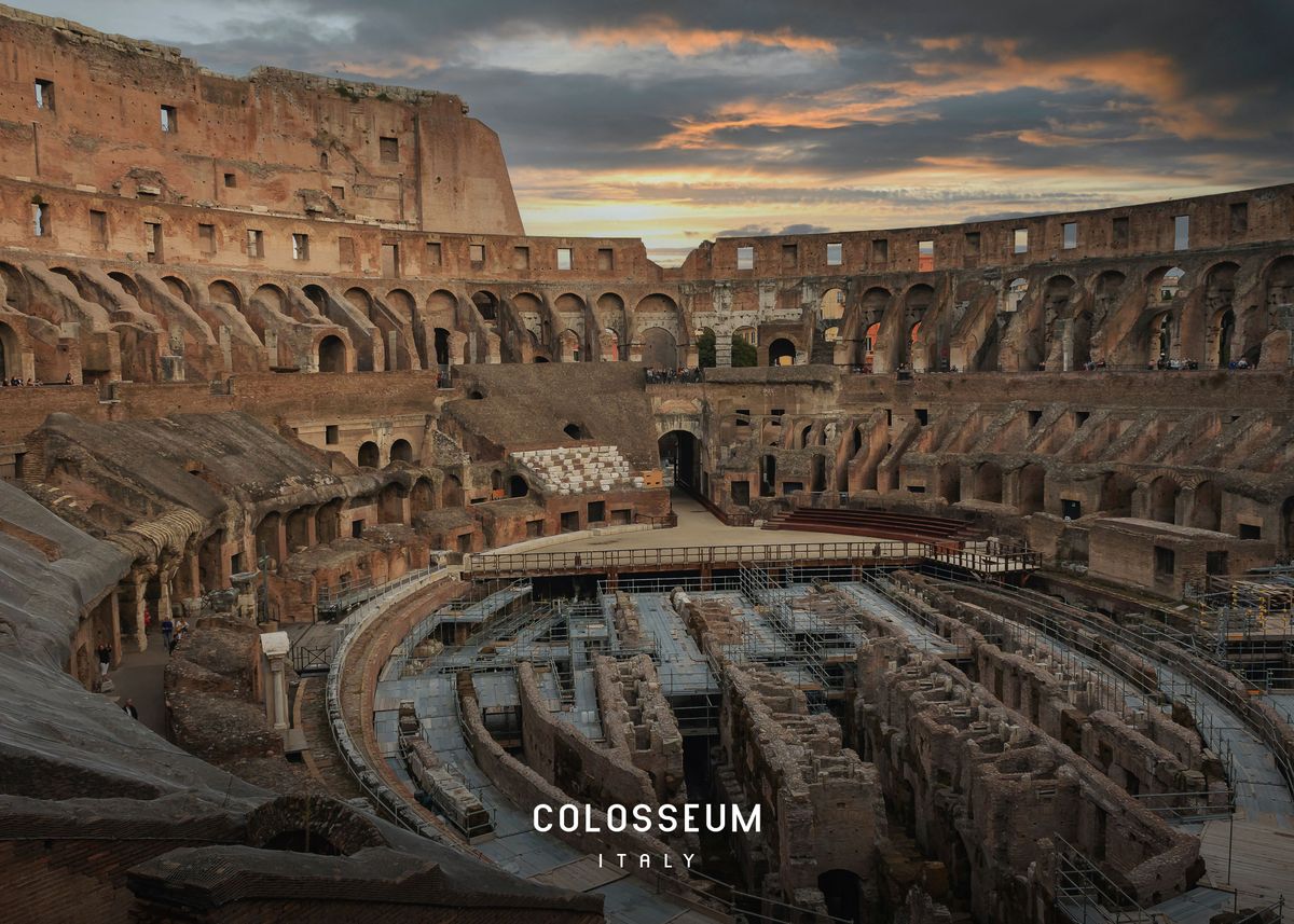 'Colosseum ' Poster, picture, metal print, paint by Famous City | Displate