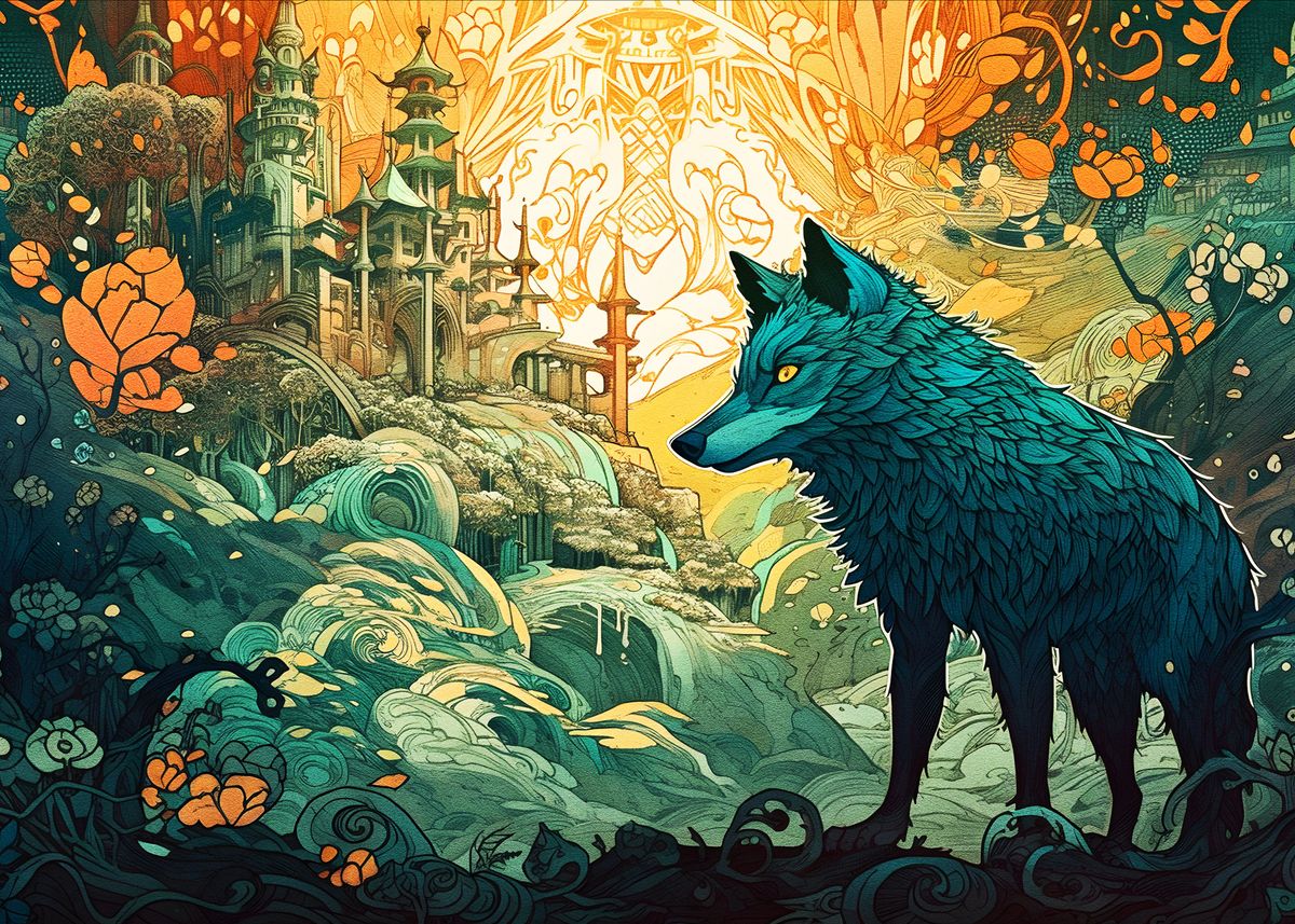 'Abstract painting Wolf' Poster, picture, metal print, paint by Fachrul ...