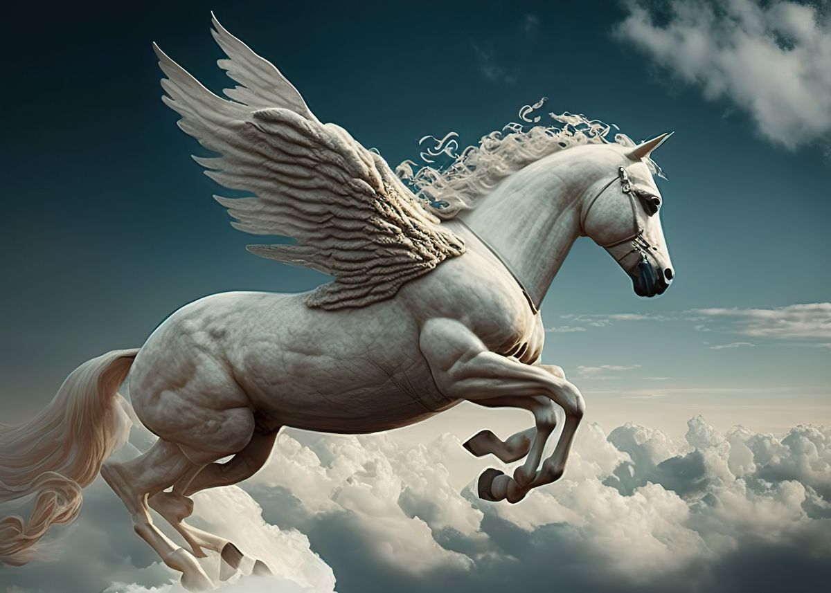 'Flying Horse' Poster by Anime Manga | Displate