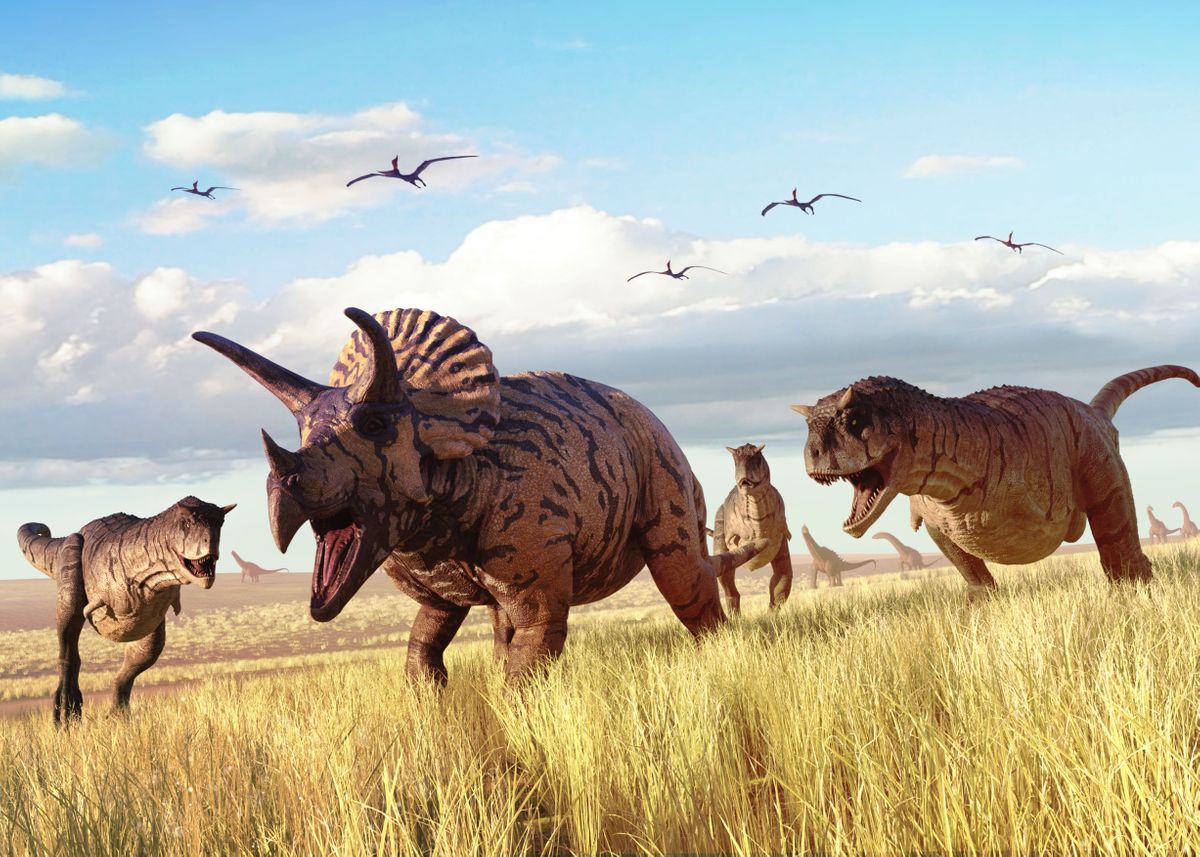 'Carnotaurus hunting ' Poster, picture, metal print, paint by Gigi Bgm ...