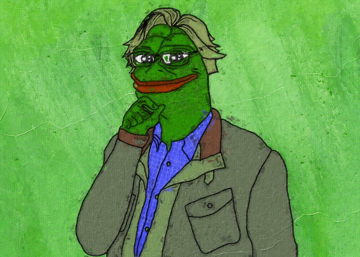 'Pepe the frog' Poster, picture, metal print, paint by Meme Daily ...
