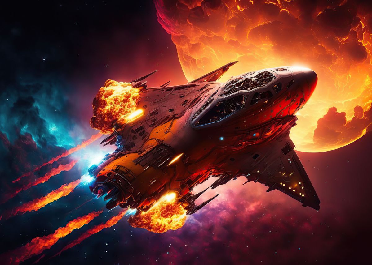 'Spaceship' Poster by Desiree Mendez | Displate