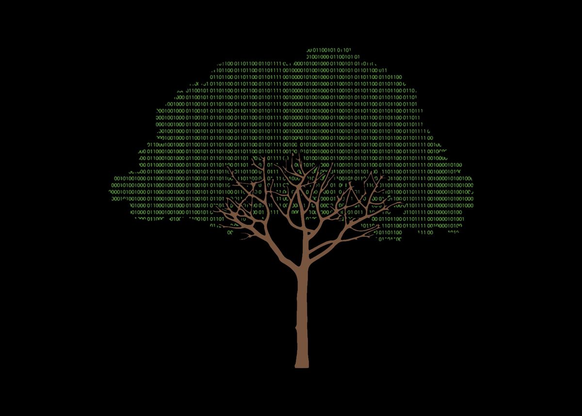 'Binary Tree Coder' Poster, picture, metal print, paint by Sebastian ...
