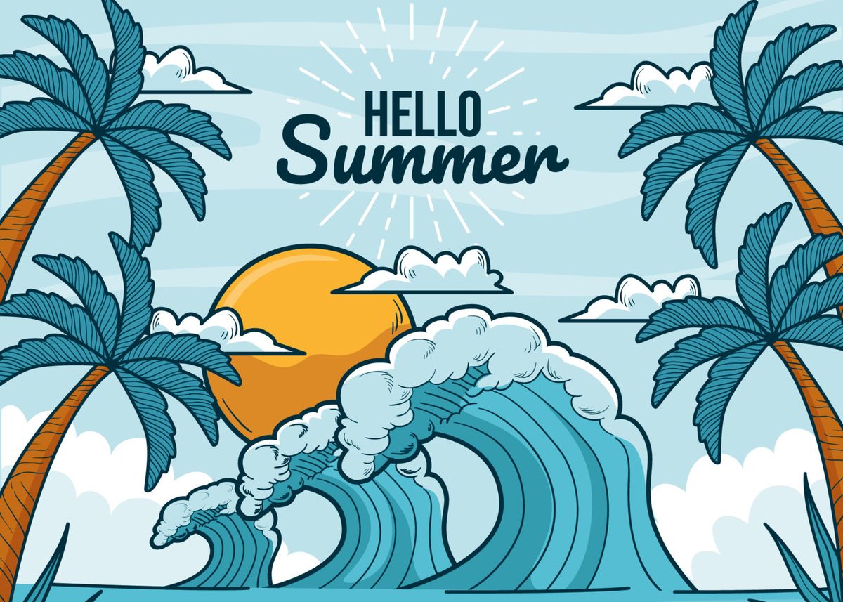 'Hello Summer' Poster by Creativity Art | Displate