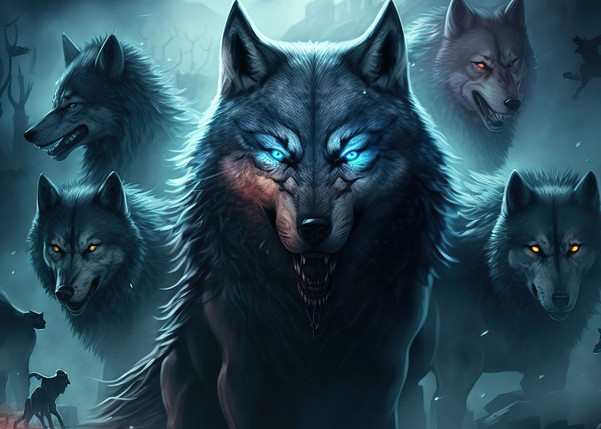 'Fenrir the Norse Wolf' Poster, picture, metal print, paint by Aron ...