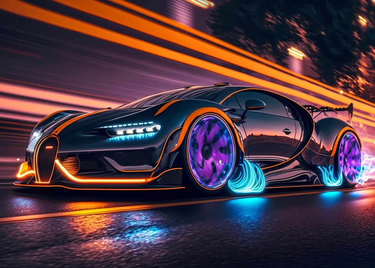 'Futuristic Supersport Car' Poster, picture, metal print, paint by Jiri ...