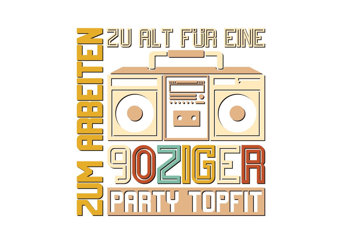 '90s German 90' Poster, picture, metal print, paint by Sebastian ...