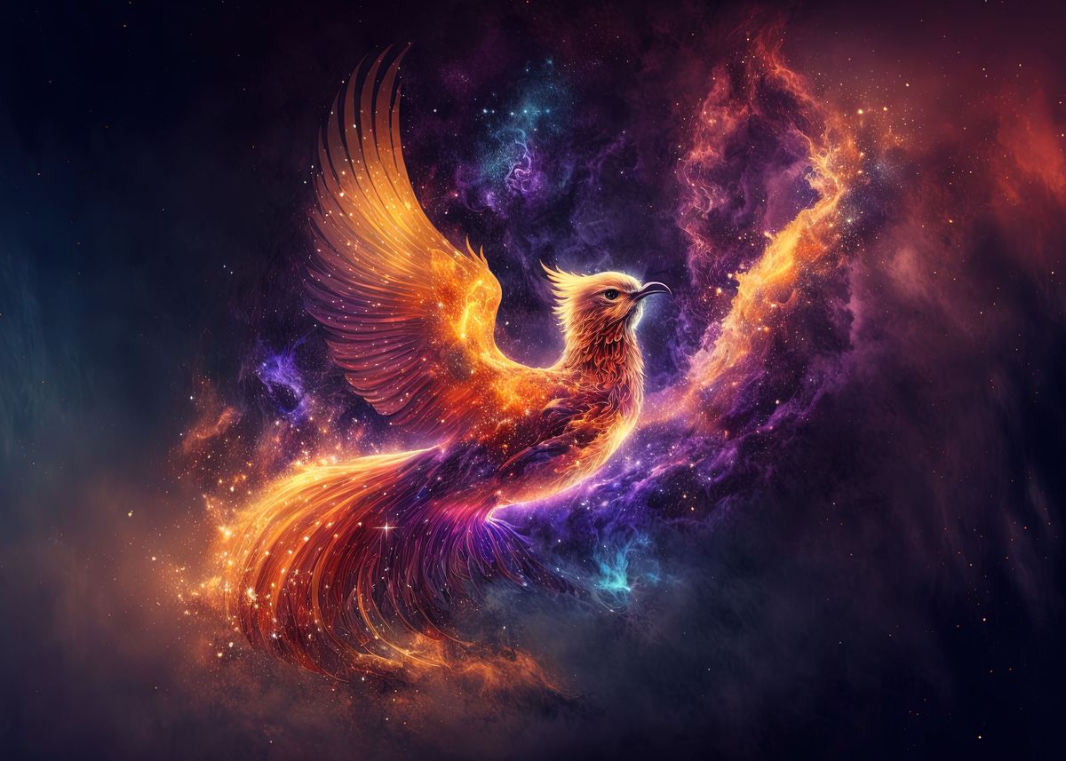 'Phoenix Bird ' Poster, picture, metal print, paint by Bailey DHeath ...