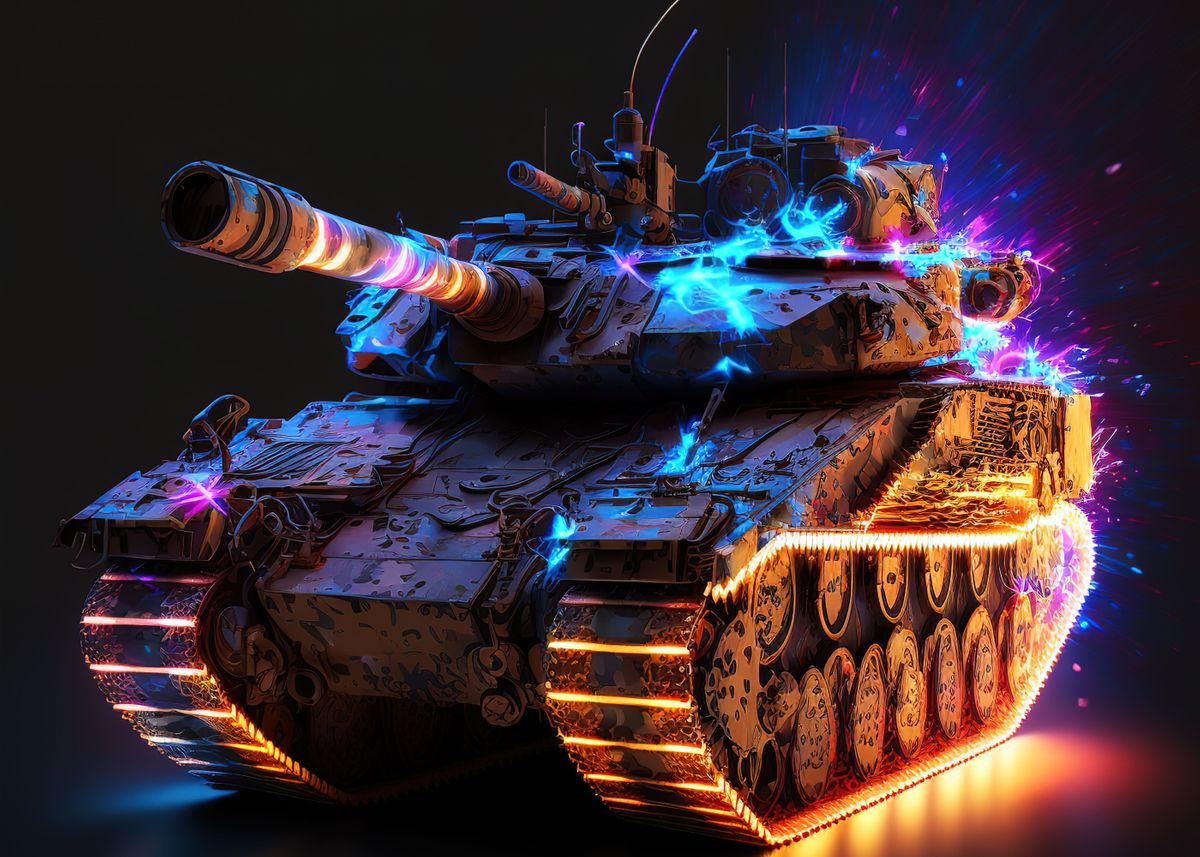 'Battle Tank' Poster, picture, metal print, paint by AlycePreston ...