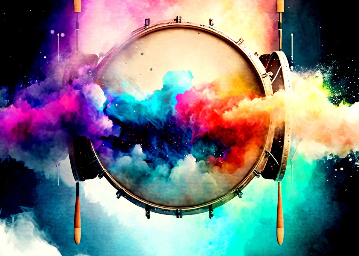 'Colorful Drum' Poster by tine Dons | Displate