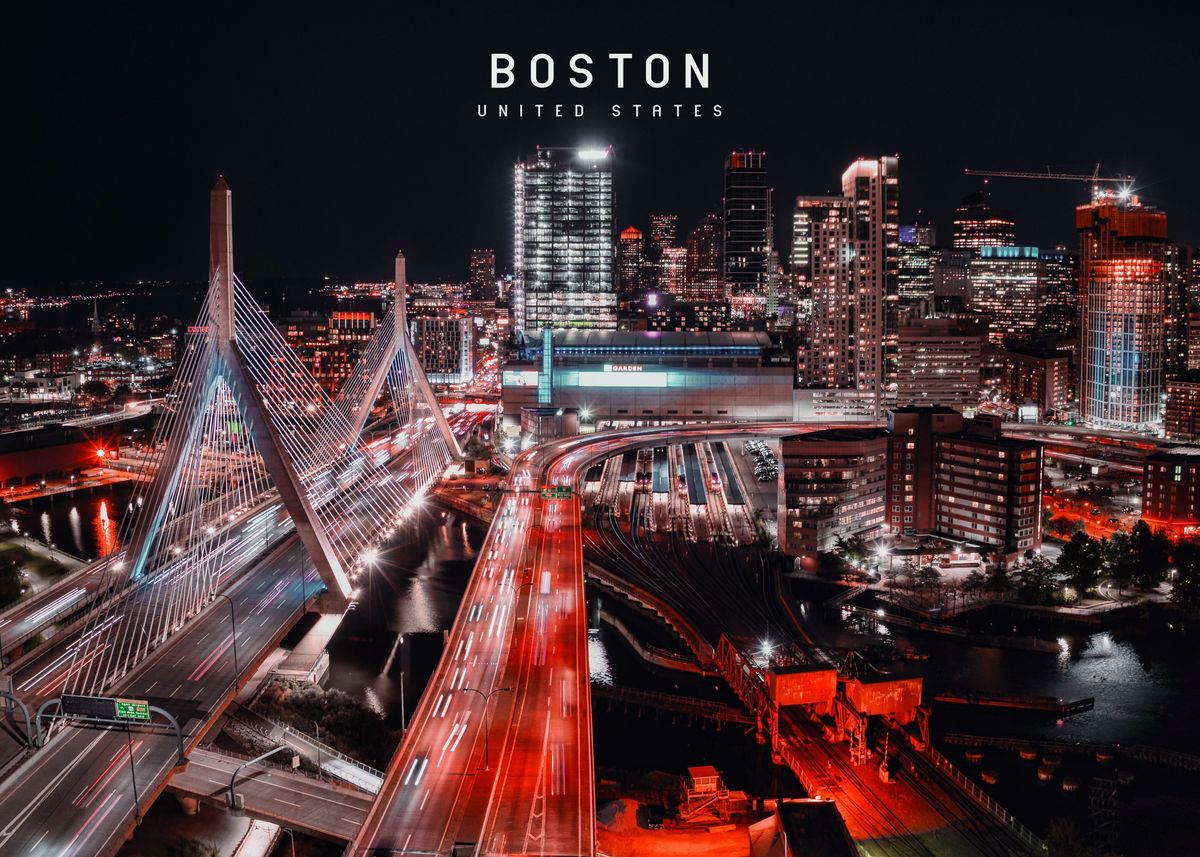 'Boston ' Poster, picture, metal print, paint by Big City | Displate