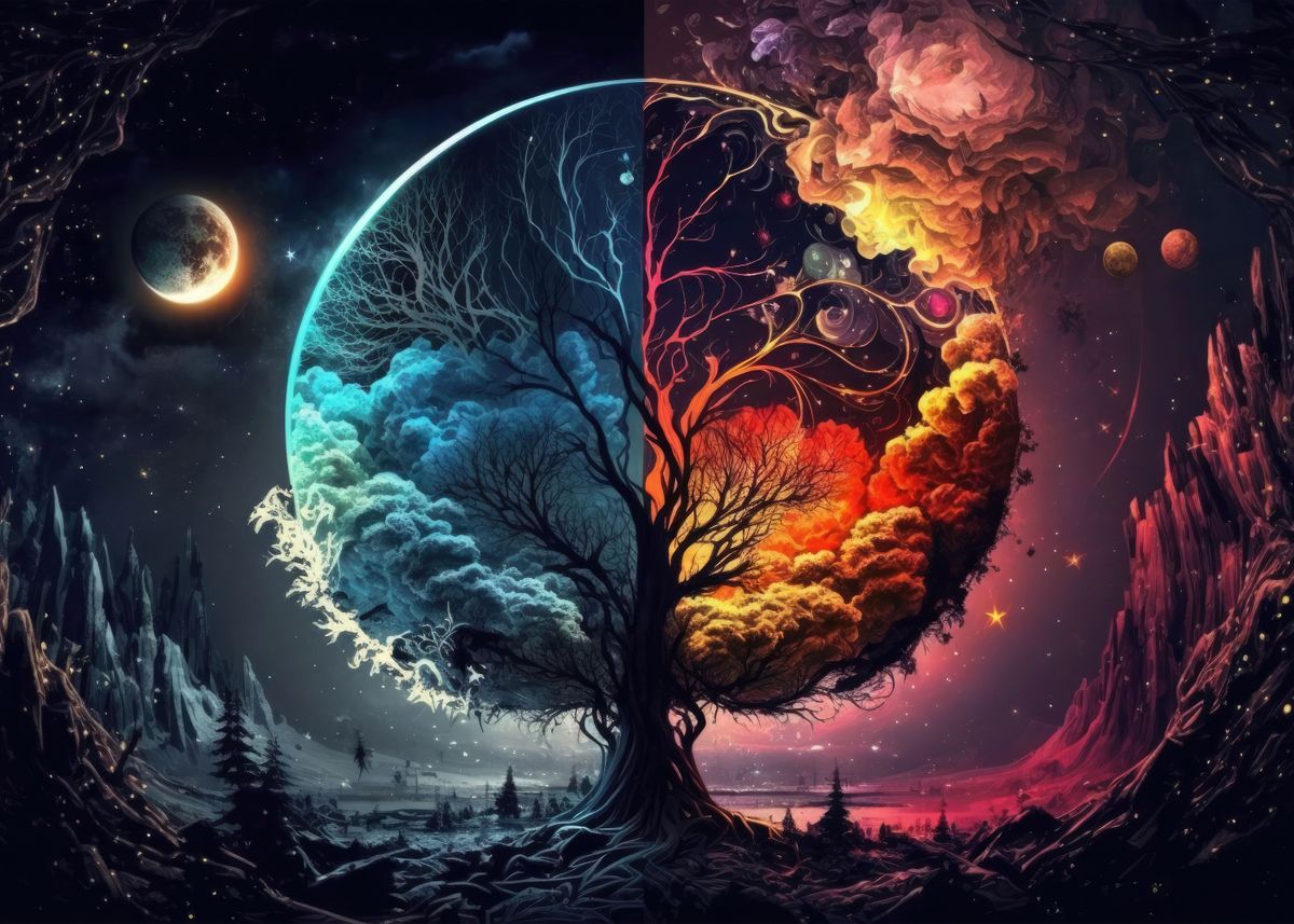 'Space Fantasy landscape' Poster, picture, metal print, paint by ...