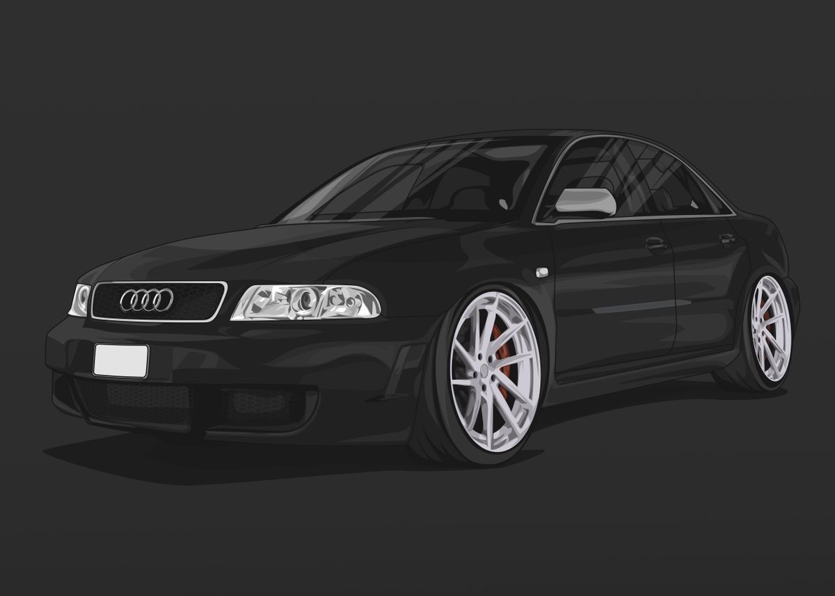 'Audi RS4 B5 Limo Hannover' Poster, picture, metal print, paint by ...
