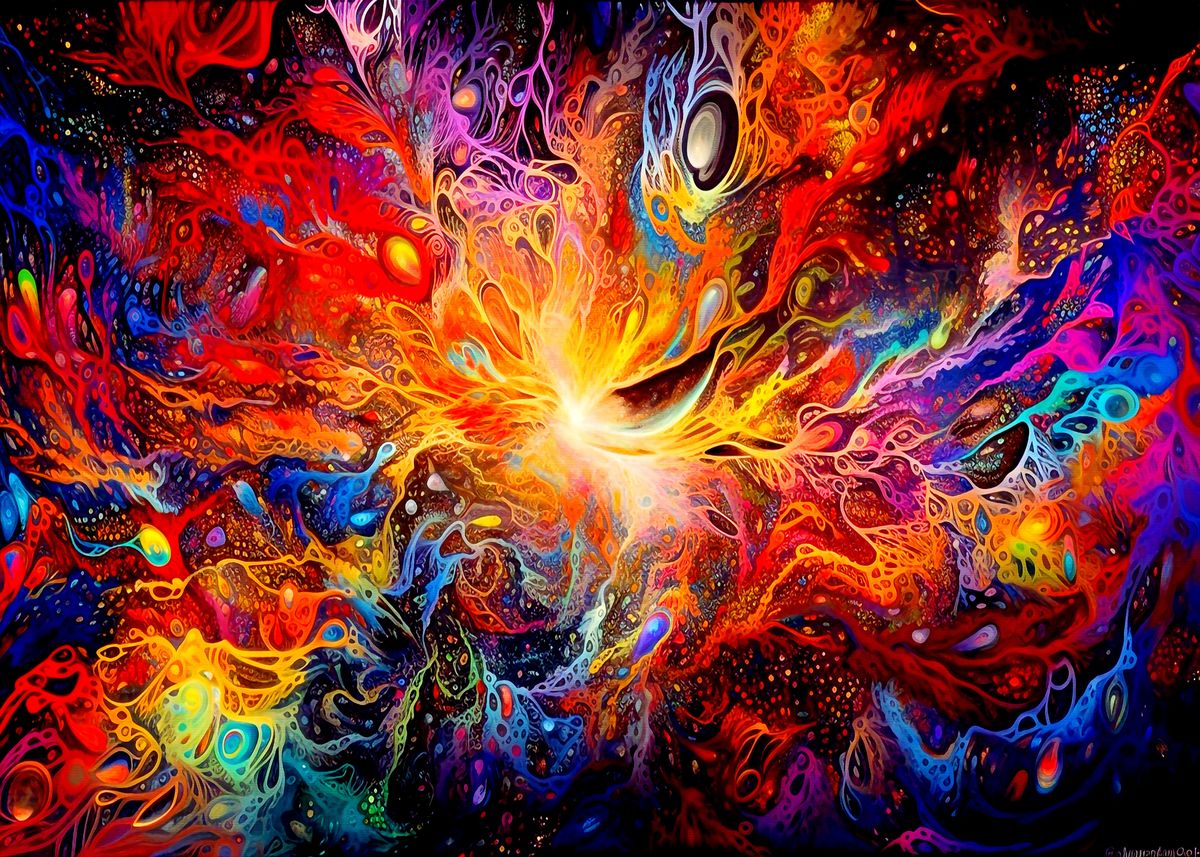 'Abstract Colorful' Poster, picture, metal print, paint by Trani hus ...