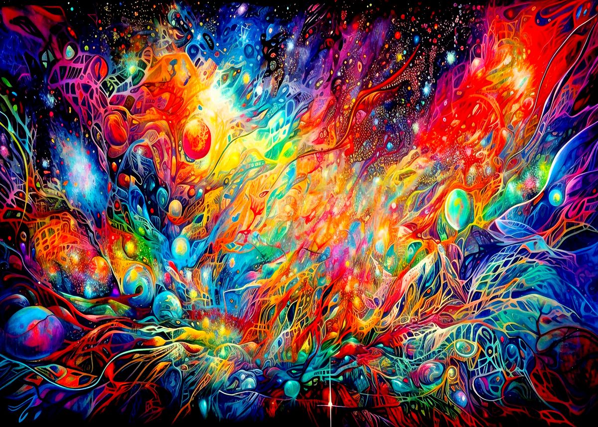 'Abstract Colorful' Poster, picture, metal print, paint by Trani hus ...