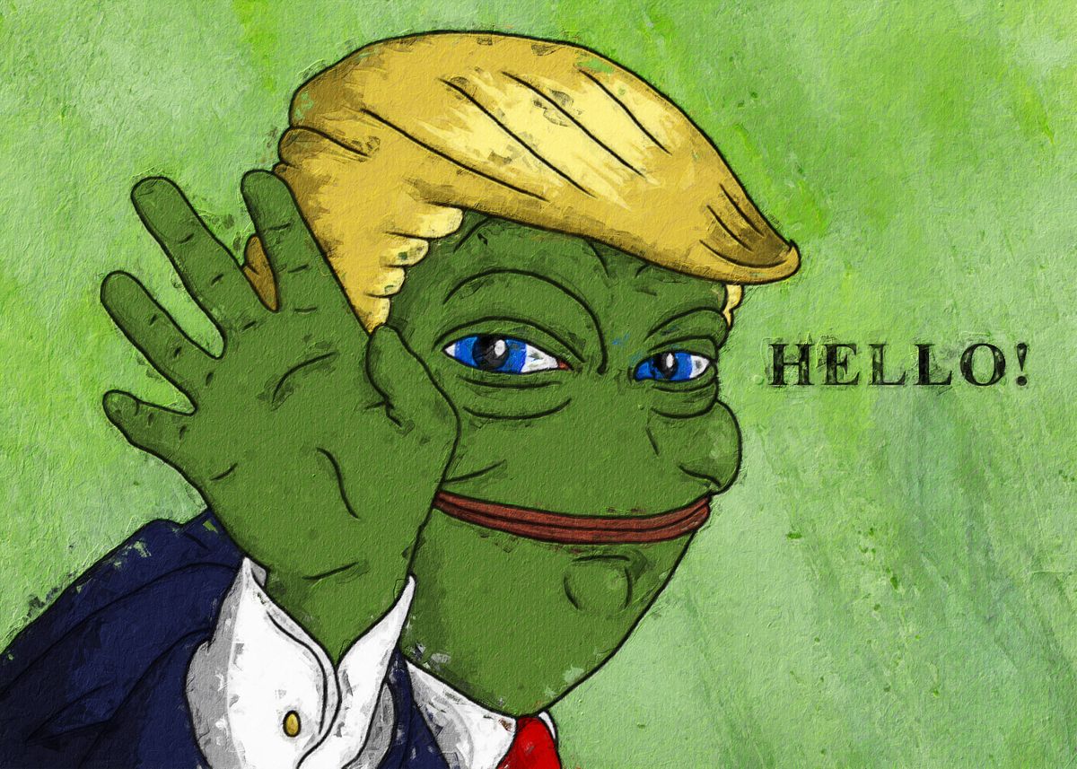 'Pepe the frog' Poster, picture, metal print, paint by Meme Daily ...