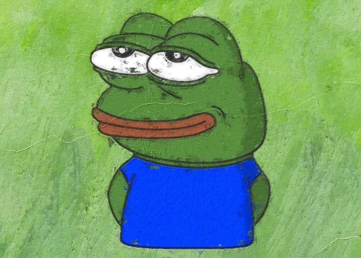 'Pepe the frog' Poster, picture, metal print, paint by Meme Daily ...