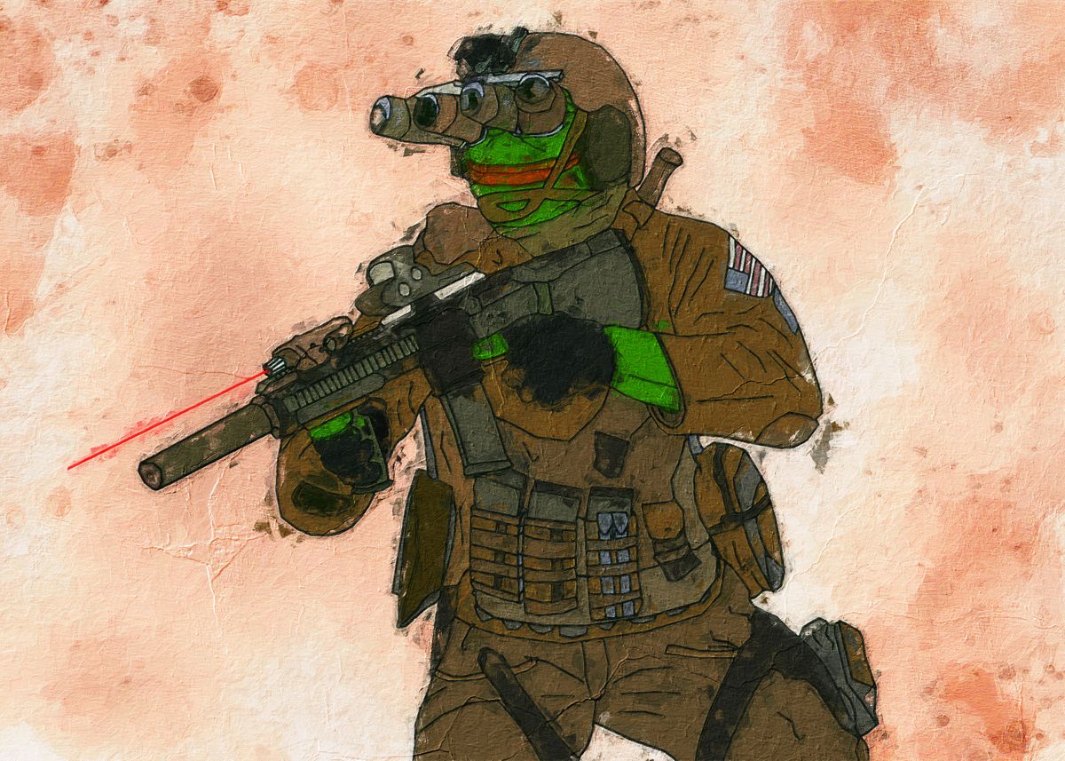 'Pepe the frog' Poster, picture, metal print, paint by Meme Daily ...