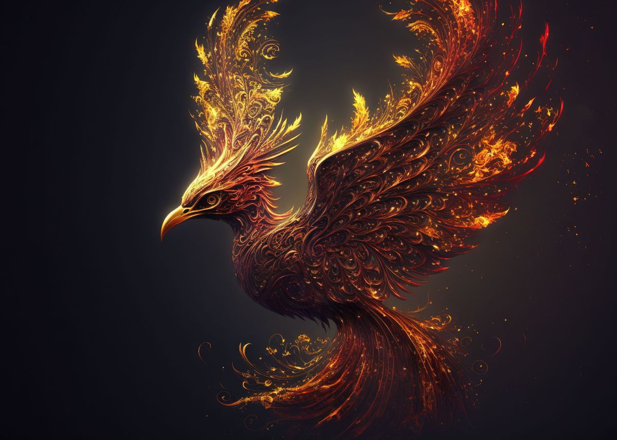 'Phoenix Bird ' Poster by Bailey DHeath | Displate