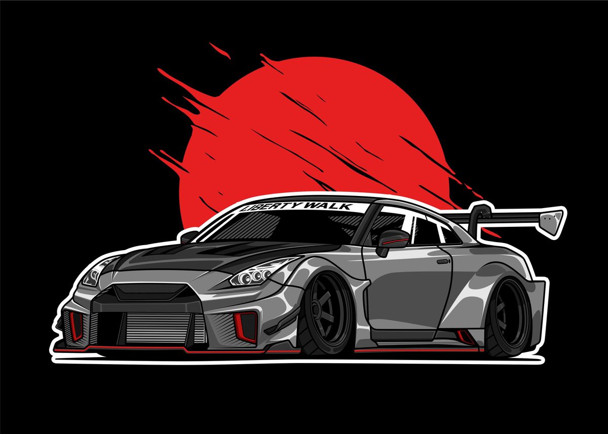 'Nissan GTR R35' Poster by Heru Kurniawan | Displate