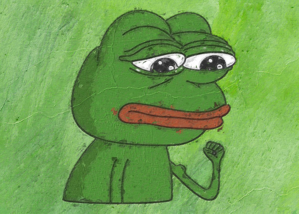 'Pepe the frog' Poster, picture, metal print, paint by Meme Daily ...