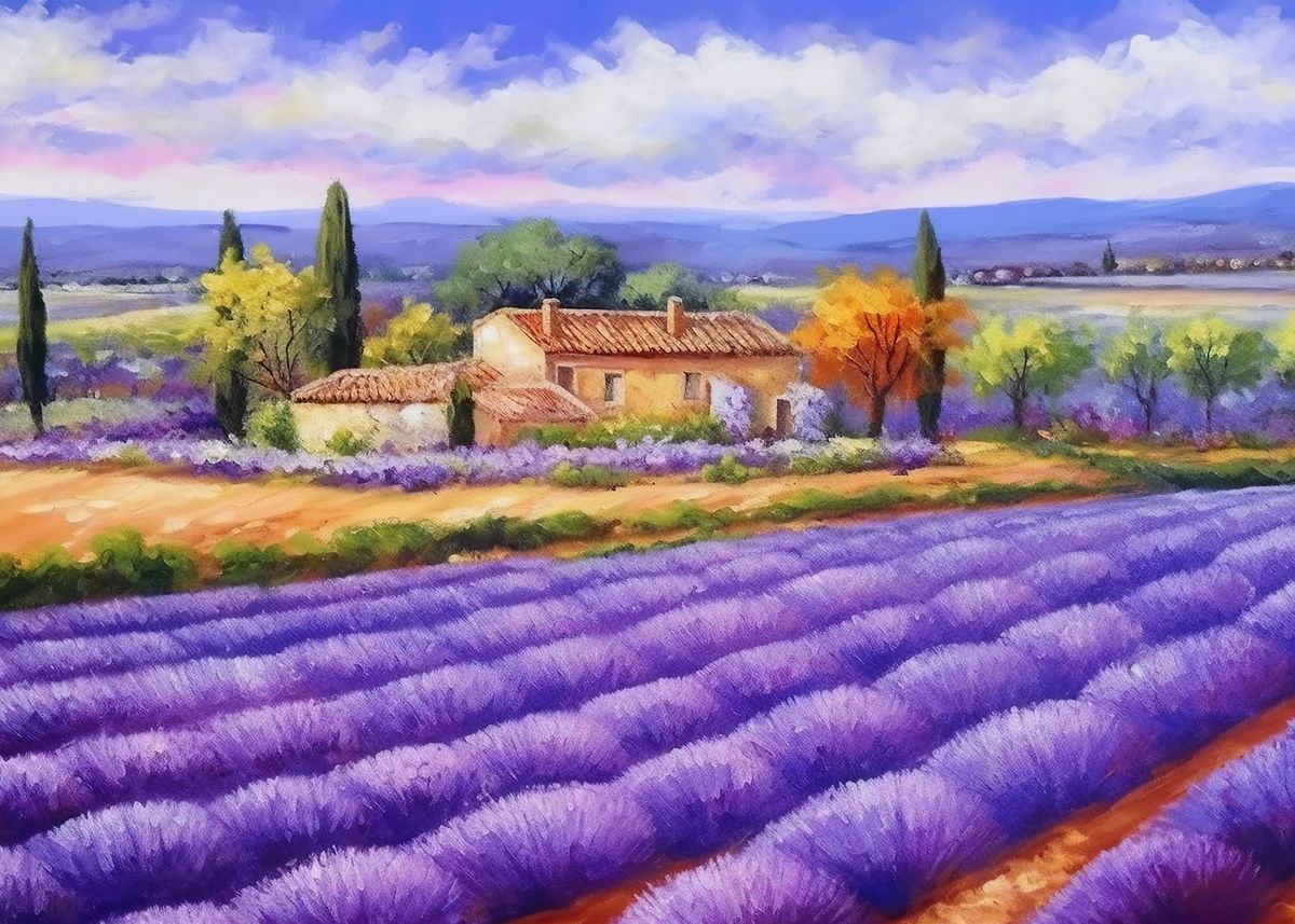 'Lavender Field' Poster by Quasarai | Displate