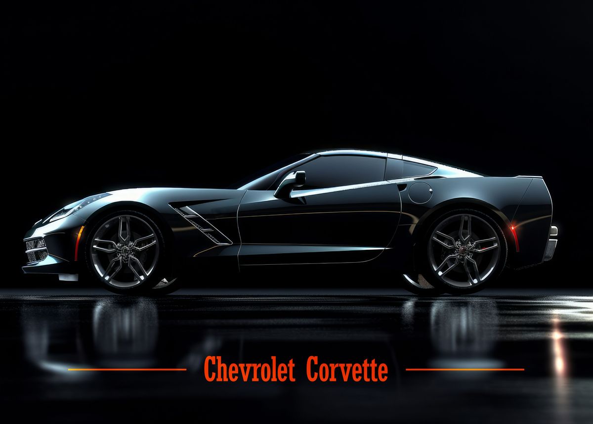 'Chevrolet Corvette' Poster by Anxhela Sufa | Displate