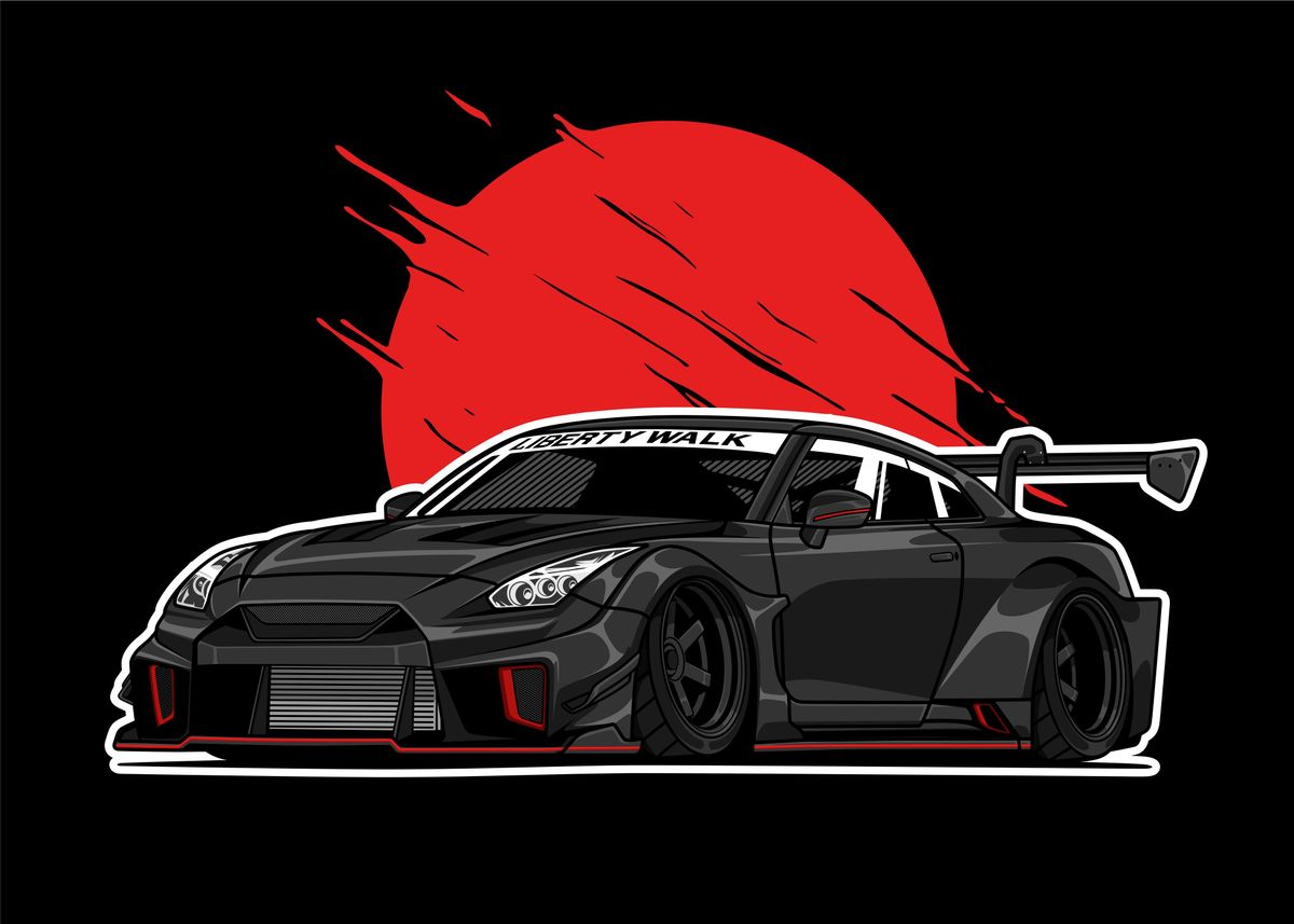 'Nissan GTR R35' Poster by Heru Kurniawan | Displate