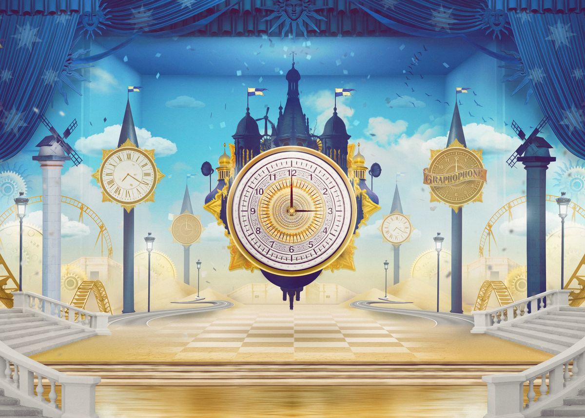 'Clockwise' Poster, picture, metal print, paint by Mr Xerty | Displate