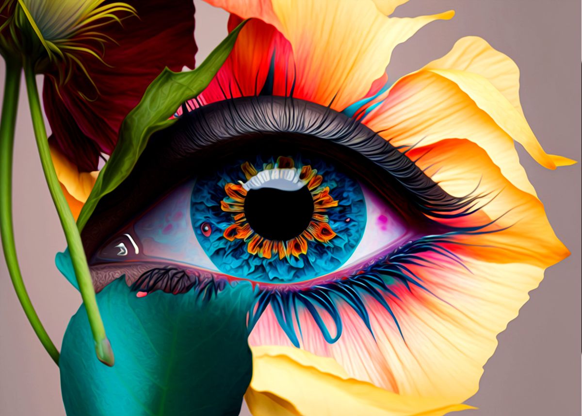 'Colorful Eye' Poster, picture, metal print, paint by Renko Anmie ...