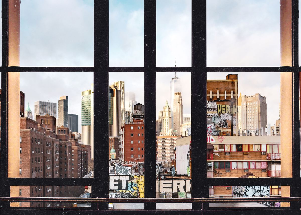 'New York City Window' Poster, picture, metal print, paint by anthony ...
