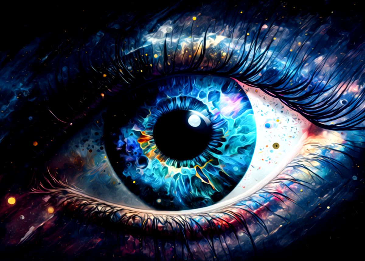 'Colorful Eye' Poster, picture, metal print, paint by Renko Anmie ...