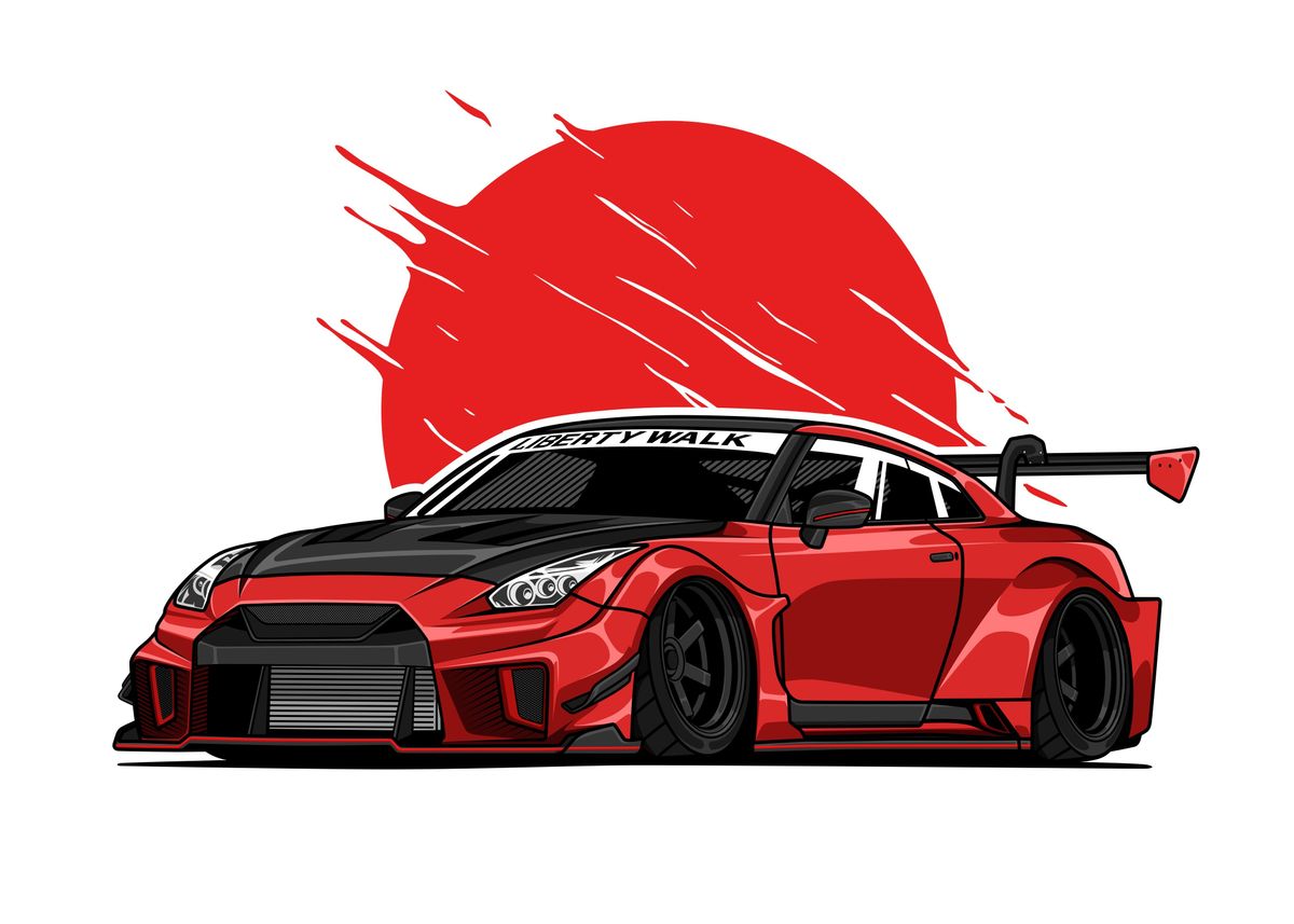 'Nissan GTR R35' Poster by Heru Kurniawan | Displate