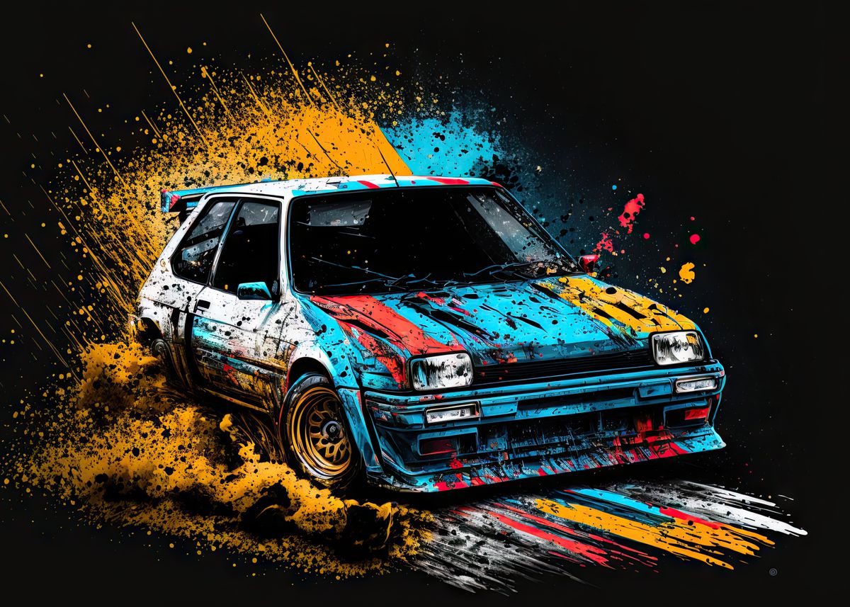 'Renault R5' Poster, picture, metal print, paint by Jerhus | Displate