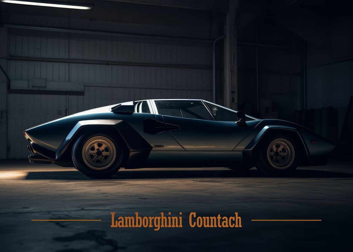 'Lamborghini Countach ' Poster by Anxhela Sufa | Displate