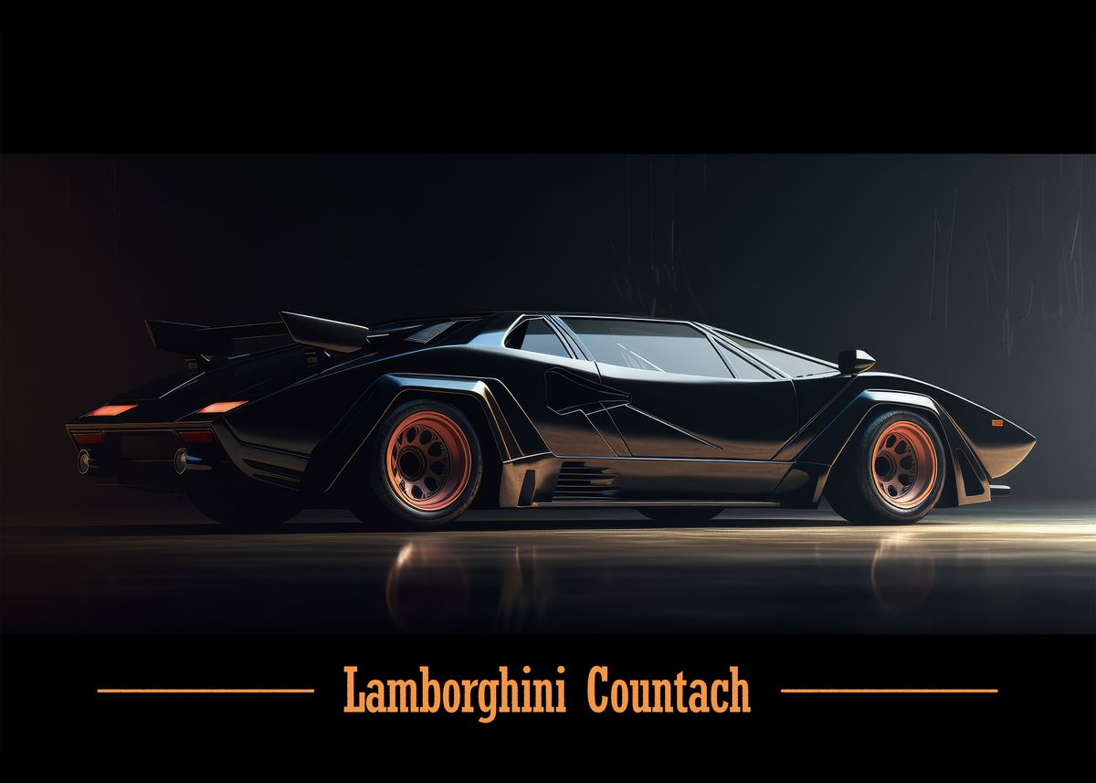 'Lamborghini Countach ' Poster by Anxhela Sufa | Displate