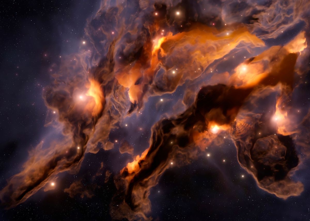 'Star Genesis Clouds' Poster, picture, metal print, paint by PlainMotif ...