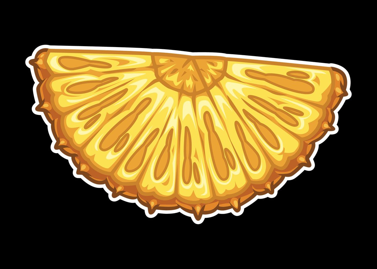 'Pineapple 09' Poster, picture, metal print, paint by hendra pratama | Displate