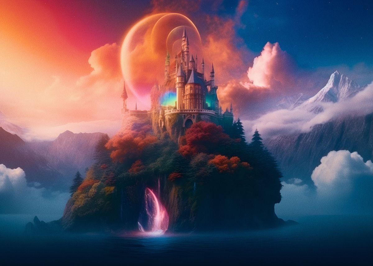 'Surreal Fantasy Landscape' Poster, picture, metal print, paint by for ...