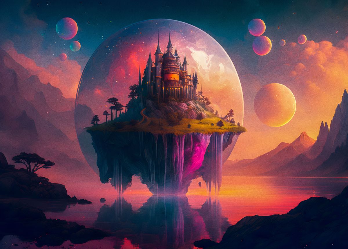 'surreal Fantasy Landscape' Poster by for Alms | Displate
