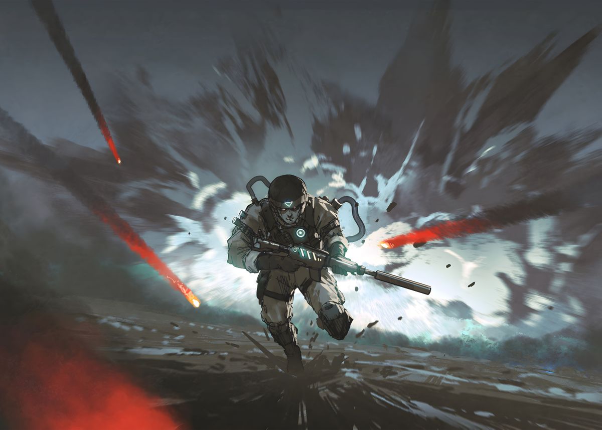 'explosion' Poster, picture, metal print, paint by dwopp | Displate