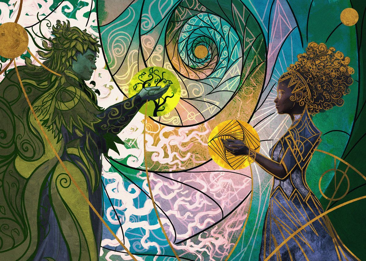 'Zimone and Dina' Poster, picture, metal print, paint by Anato ...