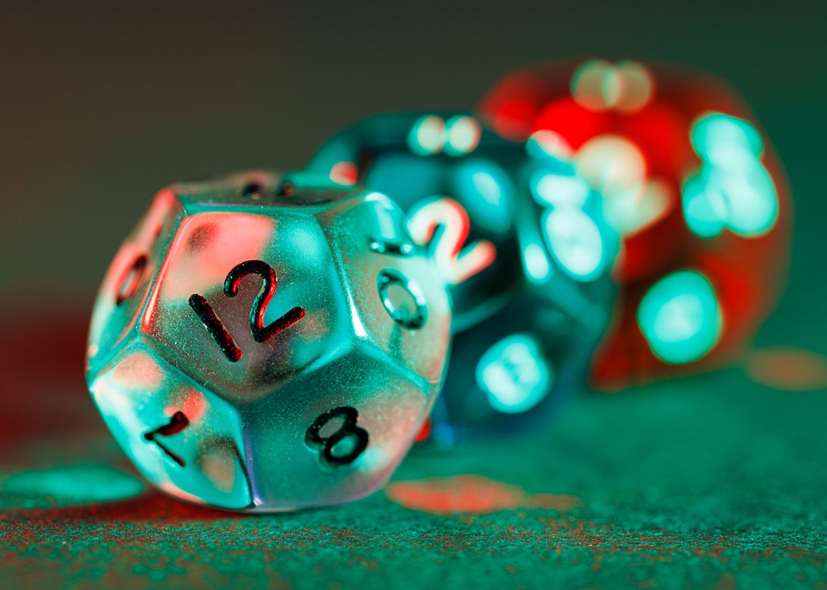 'Dice for board game' Poster, picture, metal print, paint by Giuseppe ...